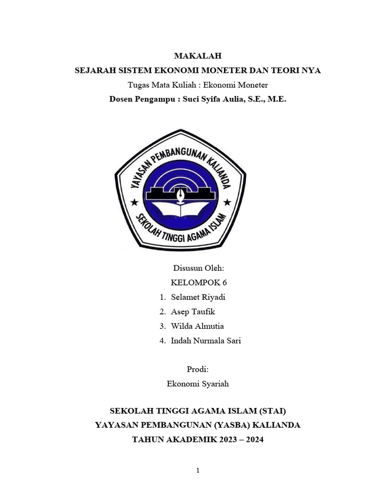 Sejarah Sistem Moneter Dan Teorinya | PDF