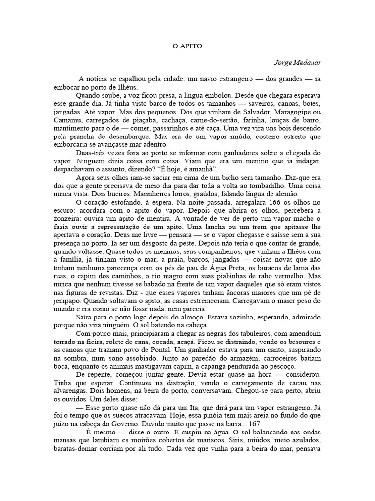 Apito do Vapor Estrangeiro em Ilhéus | PDF | Turismo | Arte