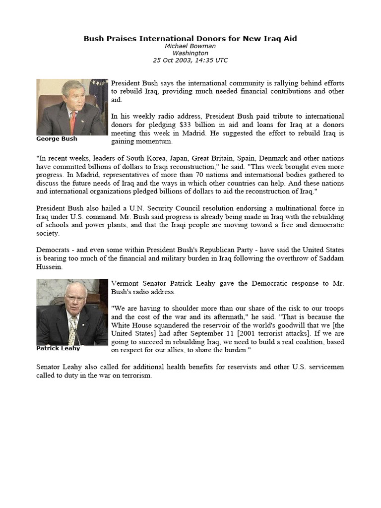 150 VOA Listening & Tapescript (2365) - Lesson 44 | PDF | George W ...