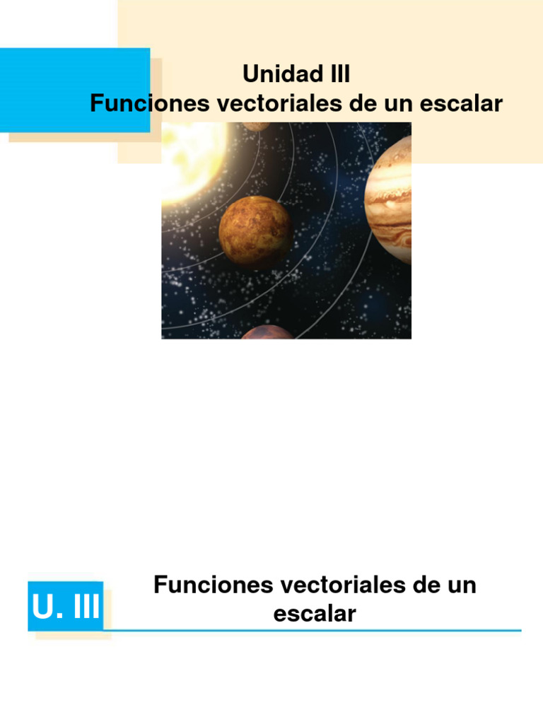 UNIDAD_III. FUNCIONES VECTORIALES | PDF | Vector Euclidiano | Curva