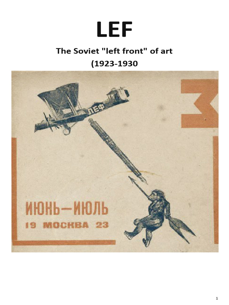 The Soviet LEF Art Movement Explained | PDF | The Arts