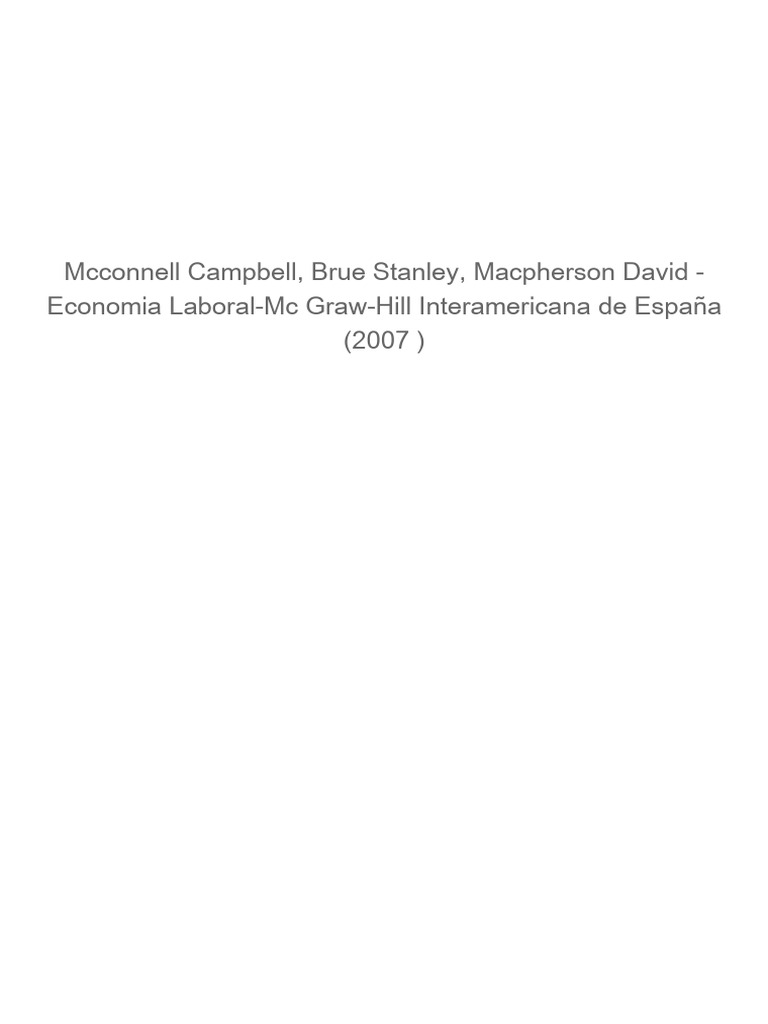 COMPLETO. Mcconnell Campbell Brue Stanley Macpherson David Economia ...
