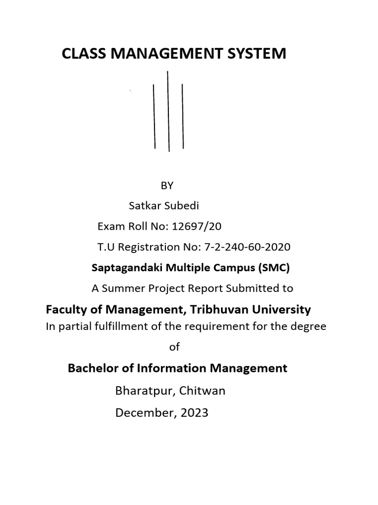 Class Management System | Download Free PDF | Databases | C Sharp (Programming Language)