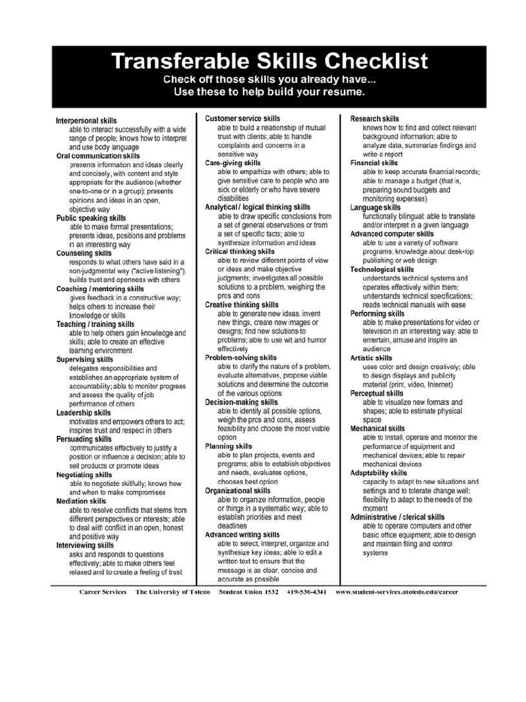 Transferable skills checklist.jpg | PDF