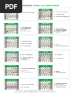 Academic Calendar 2023-2024 Rev March 2023 | PDF