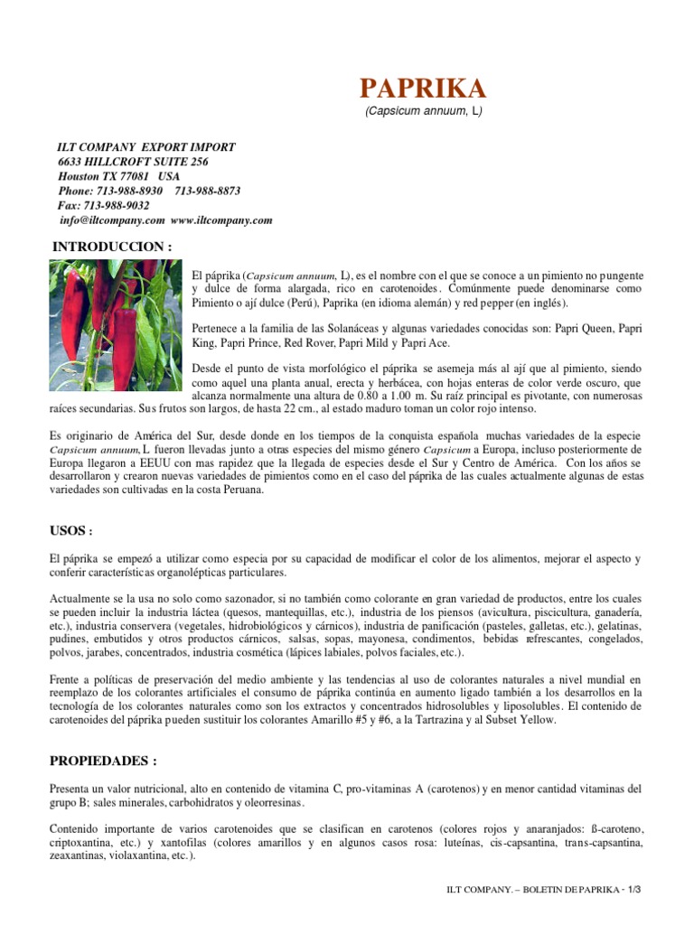 PDF Paprika | PDF | Pimenton | Ají picante