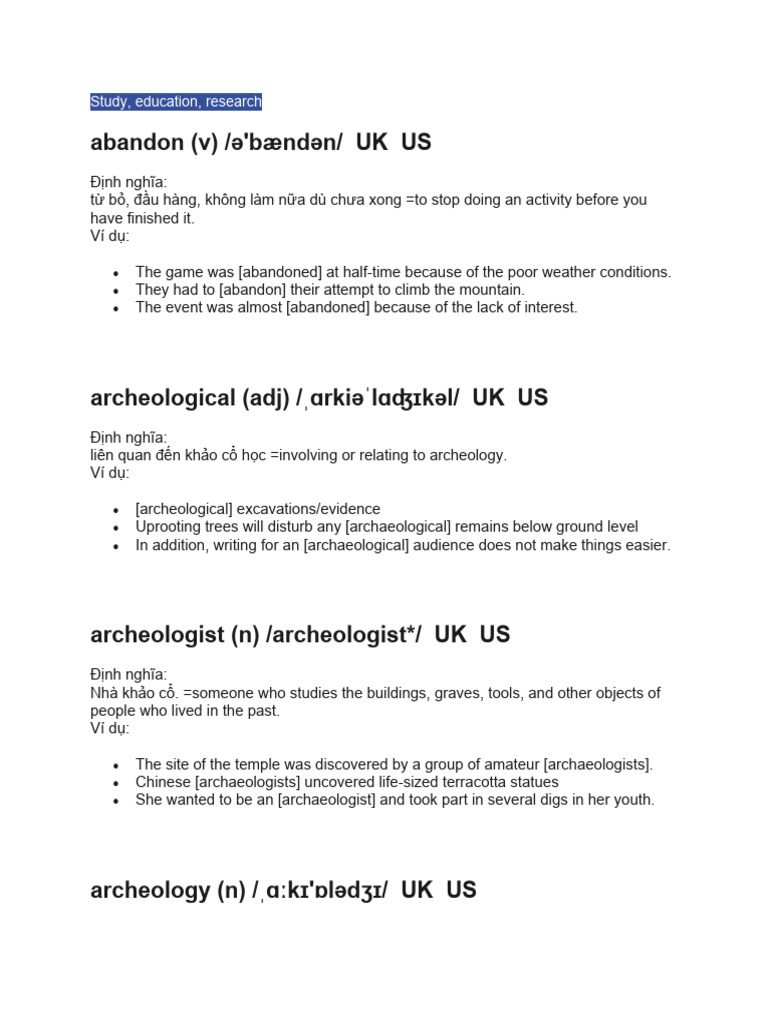 Vocabulary for Academic Success | PDF | Mathematics | Archaeology