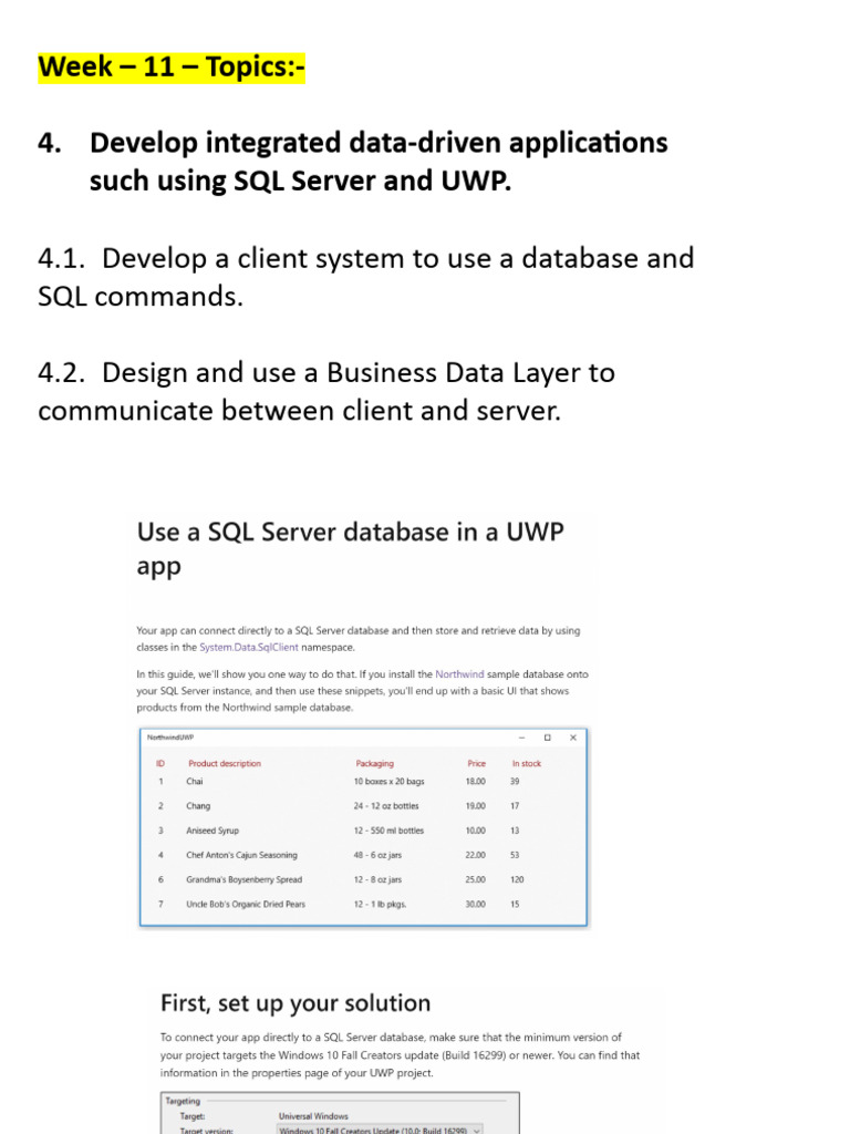 ClientServerWebSol Week11 | PDF | Microsoft Sql Server | Databases