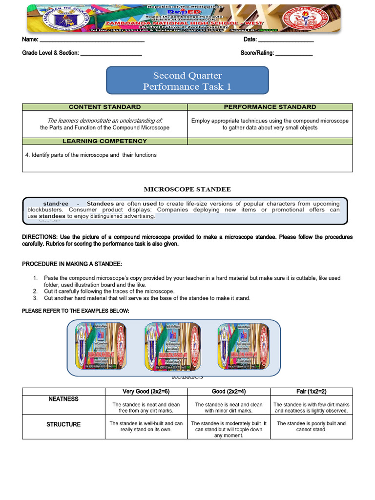 Biology-Second Quarter Performance Task | PDF | Cognition | Learning
