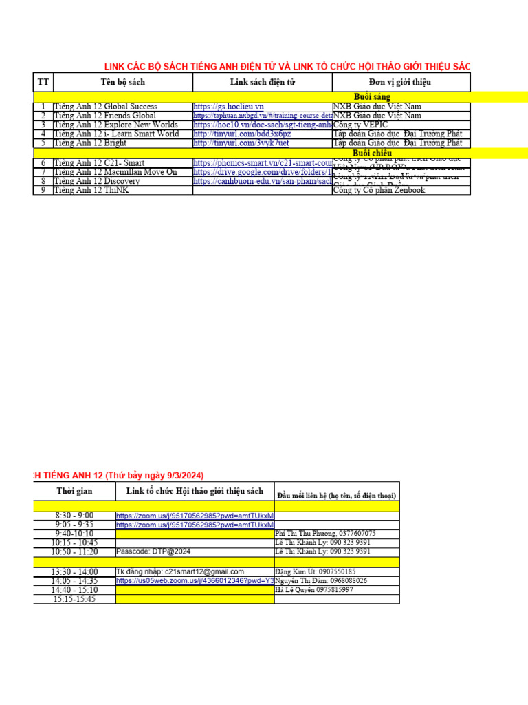 Link Tiếng Anh 12 | PDF