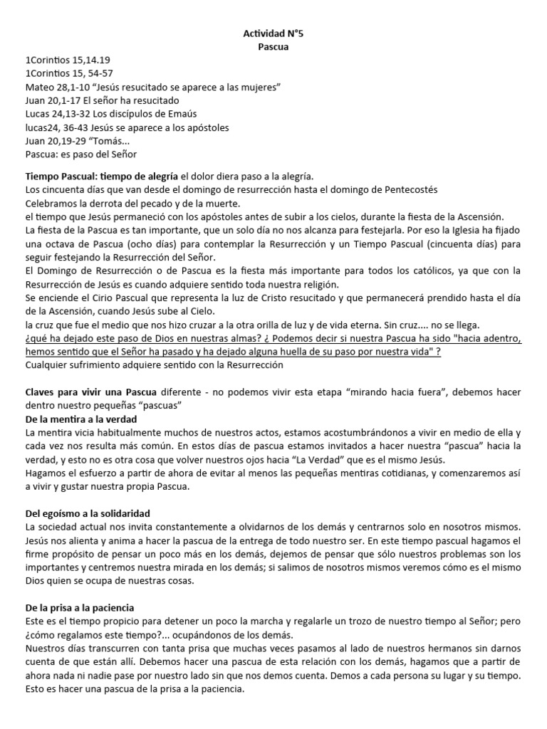 Pascua | PDF | La resurrección de Jesús | Pascua de Resurrección