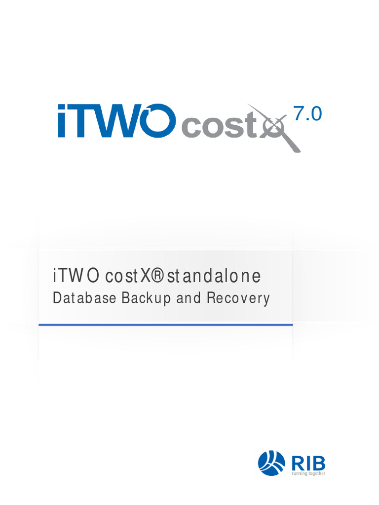 iTWO Costx Standalone Database Backup and Recovery | PDF | Computer ...