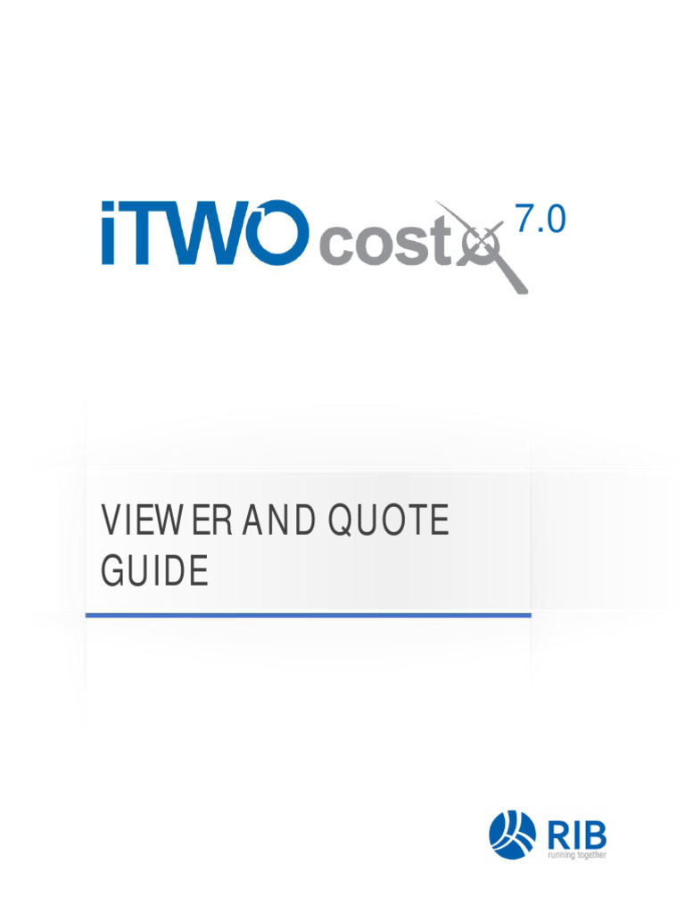 iTWO Costx Viewer and Quote Guide | PDF | Cursor (User Interface) | Computing