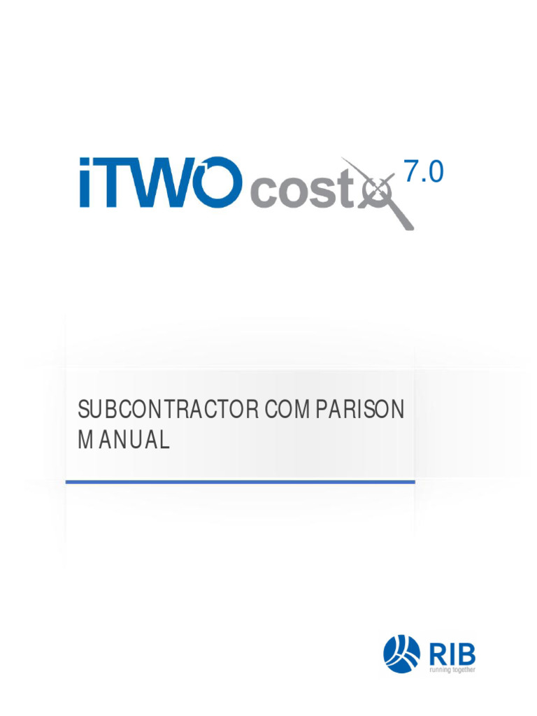 iTWO Costx Subcontractor Comparison Manual | PDF | Microsoft Excel ...