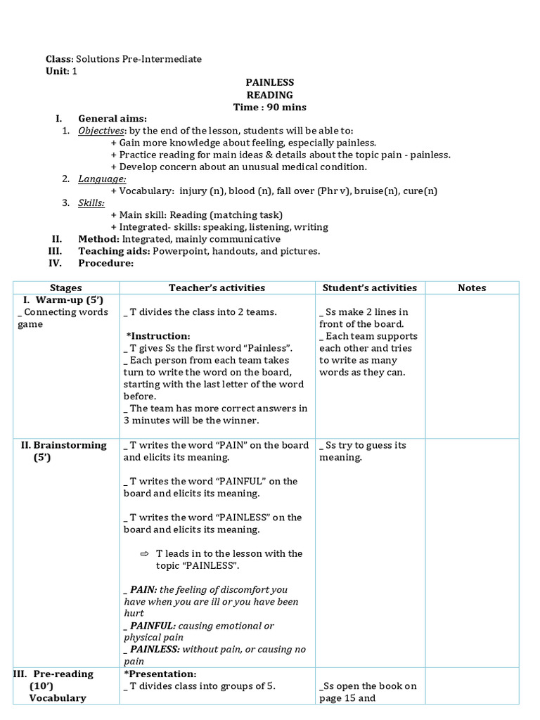 Demo Teaching Module 2 | PDF | Pain | Human Communication