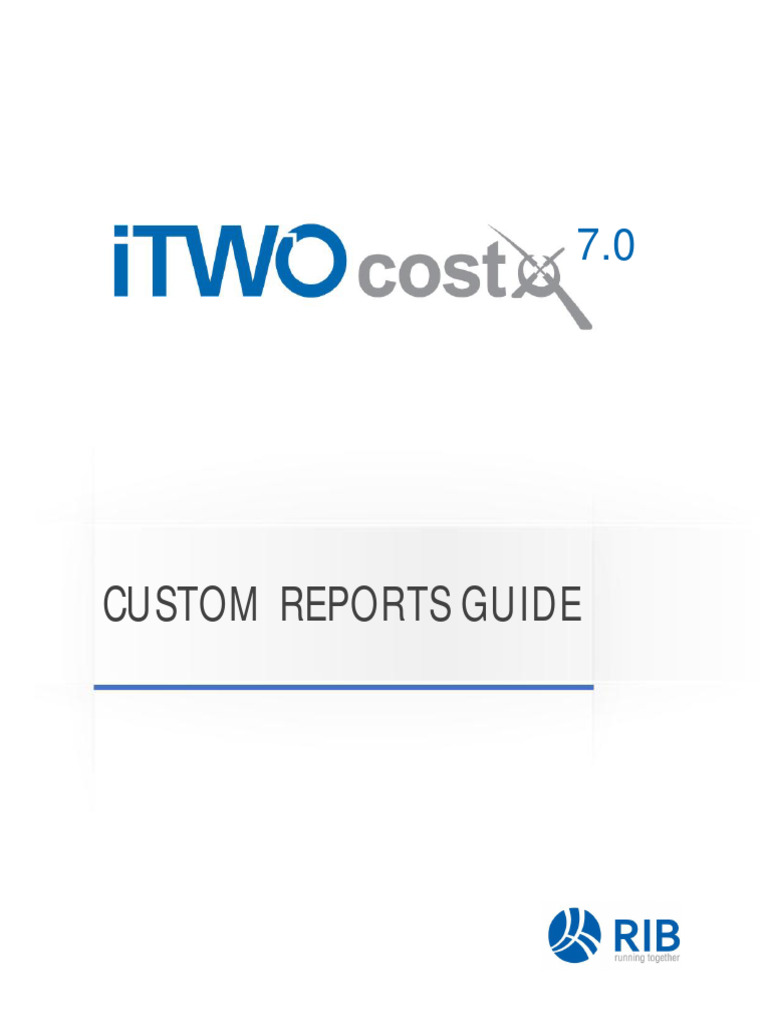 iTWO Costx Custom Reports Guide | PDF | World Wide Web | Internet & Web