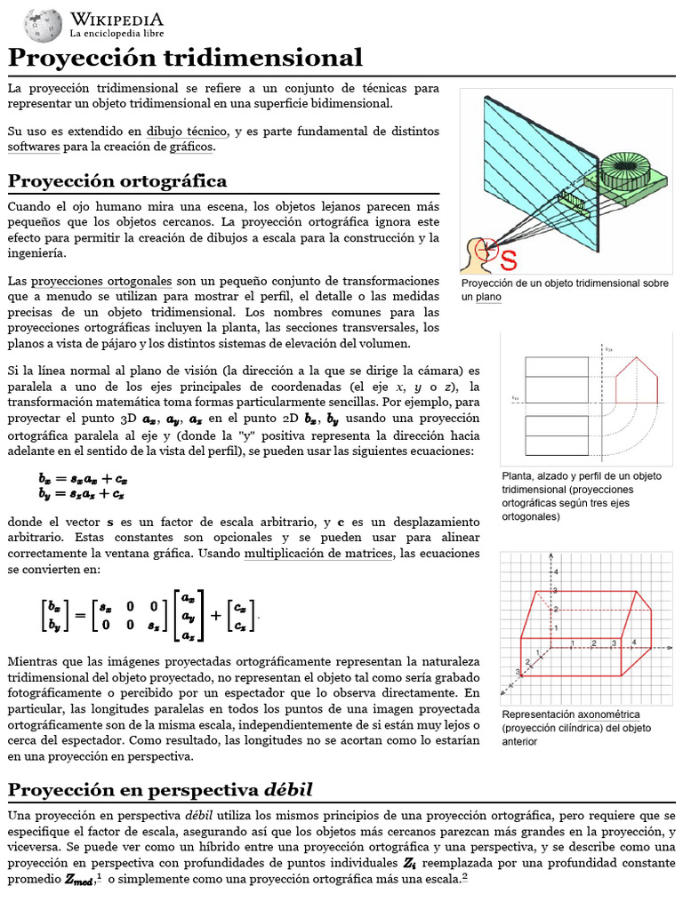 proyeccion tridimensional | PDF | Euclides | Espacio