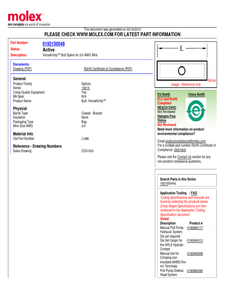 General: Part Number: Status: Description | PDF | Technology & Engineering