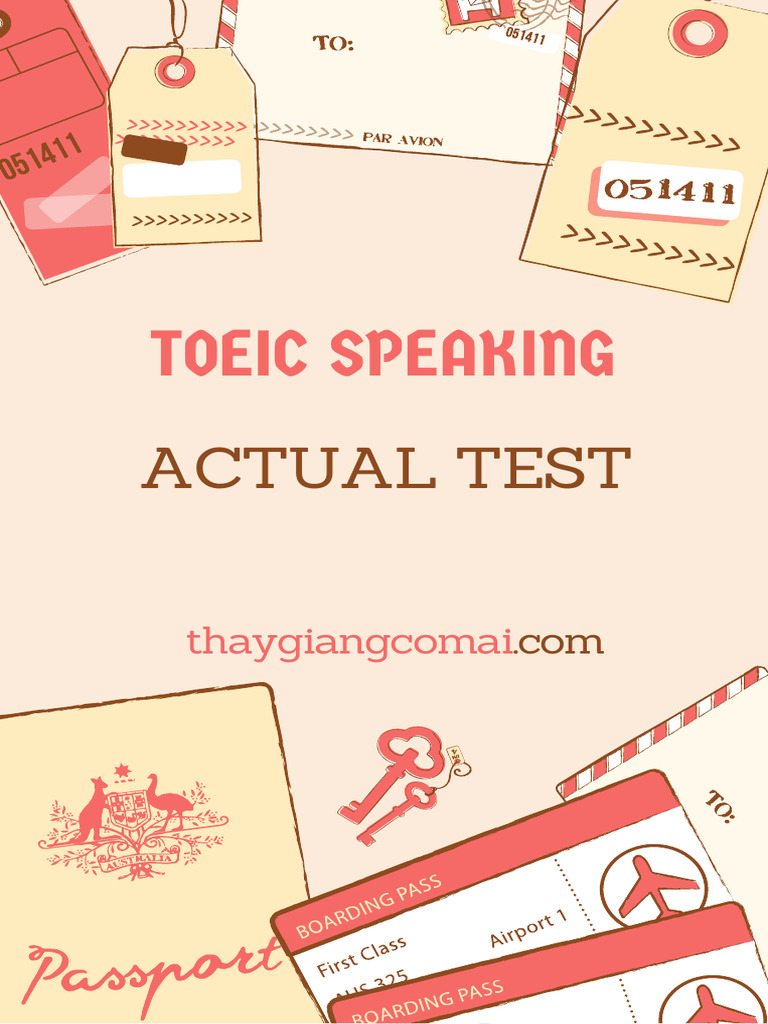 Sach Toeic Speaking Actual Tests | PDF