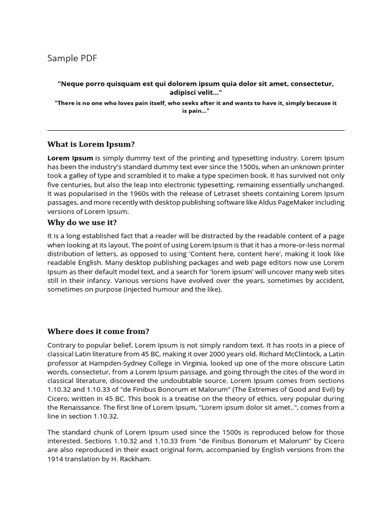 Sample PDF Dump | PDF | Written Communication | Writing