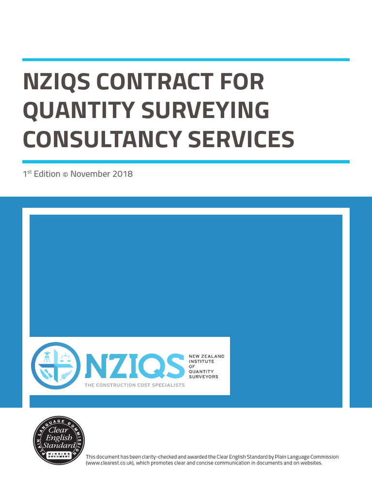 NZIQS Contract QS Services-Editable | PDF | Professional Liability ...