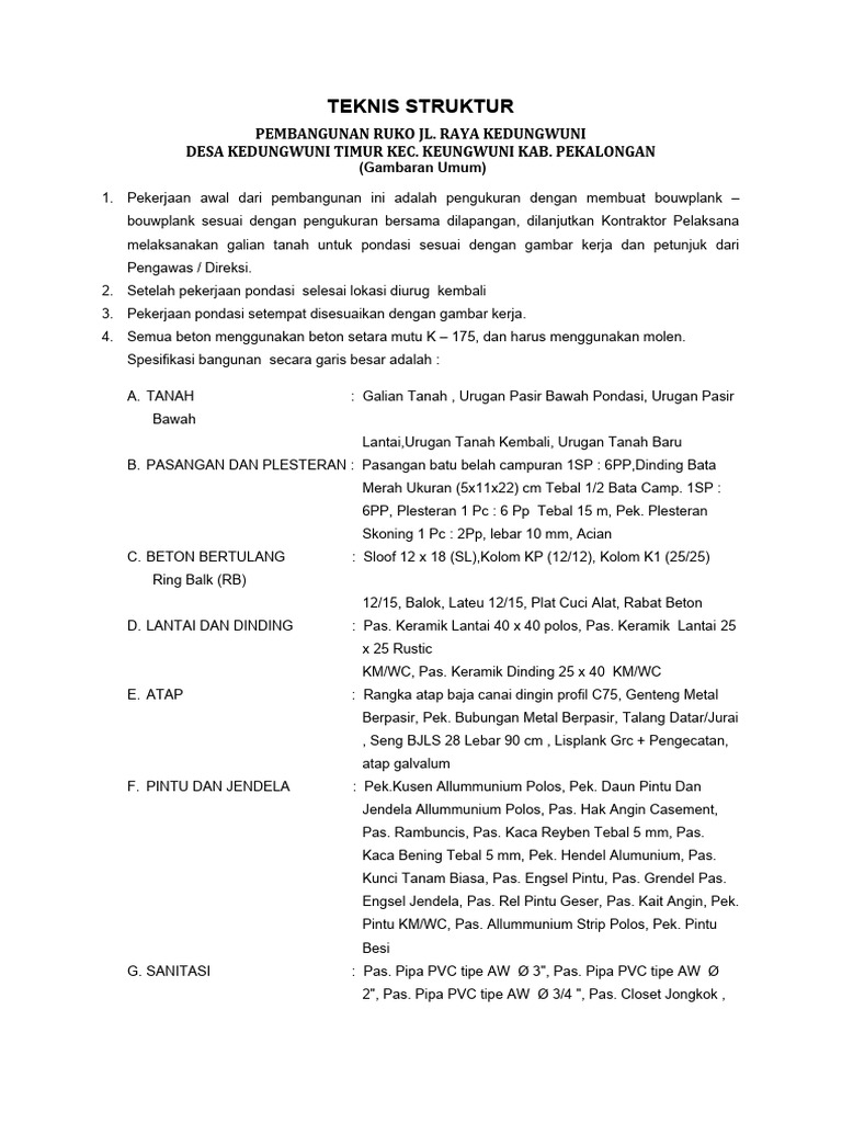 Teknis Struktur | PDF