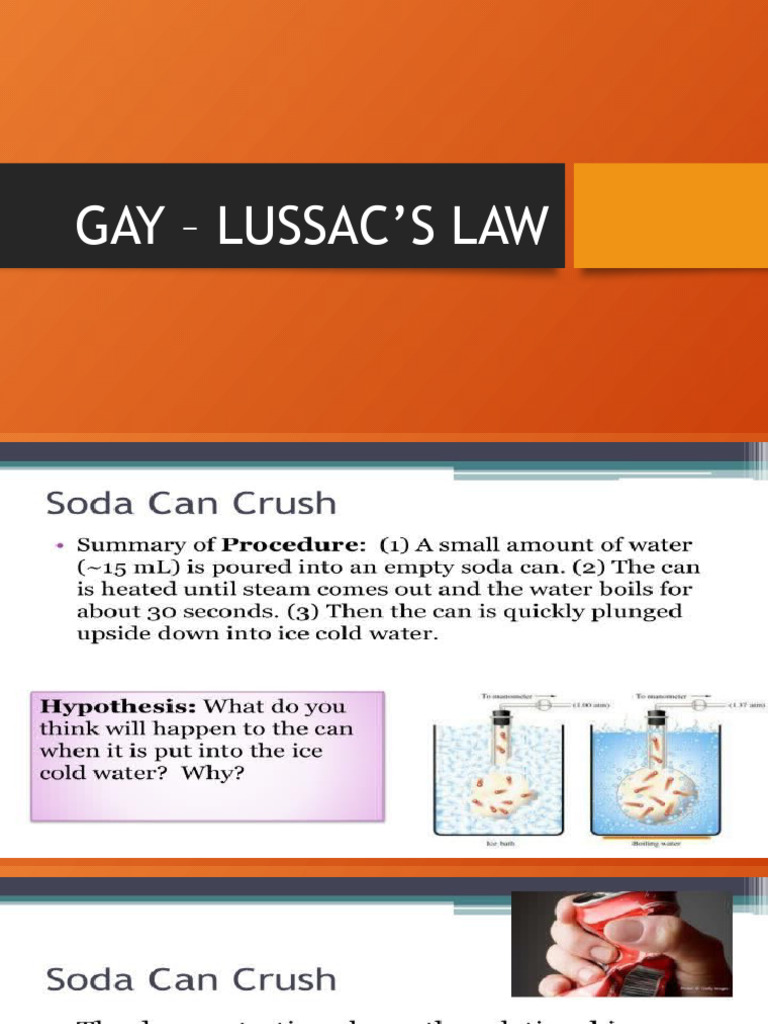 Gay Lussacs Law | PDF