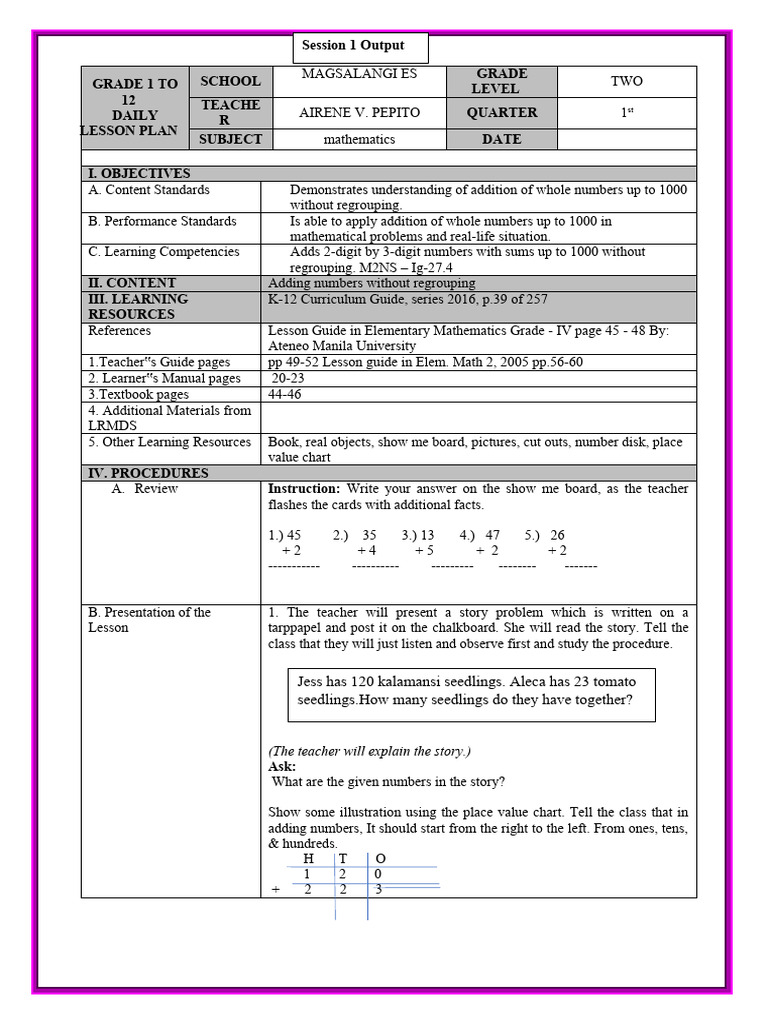 Co Lesson Plan | PDF | Lesson Plan | Learning