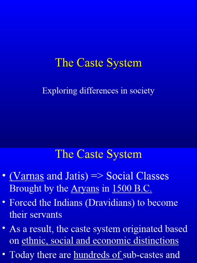 Caste System | Download Free PDF | Caste | Social Divisions