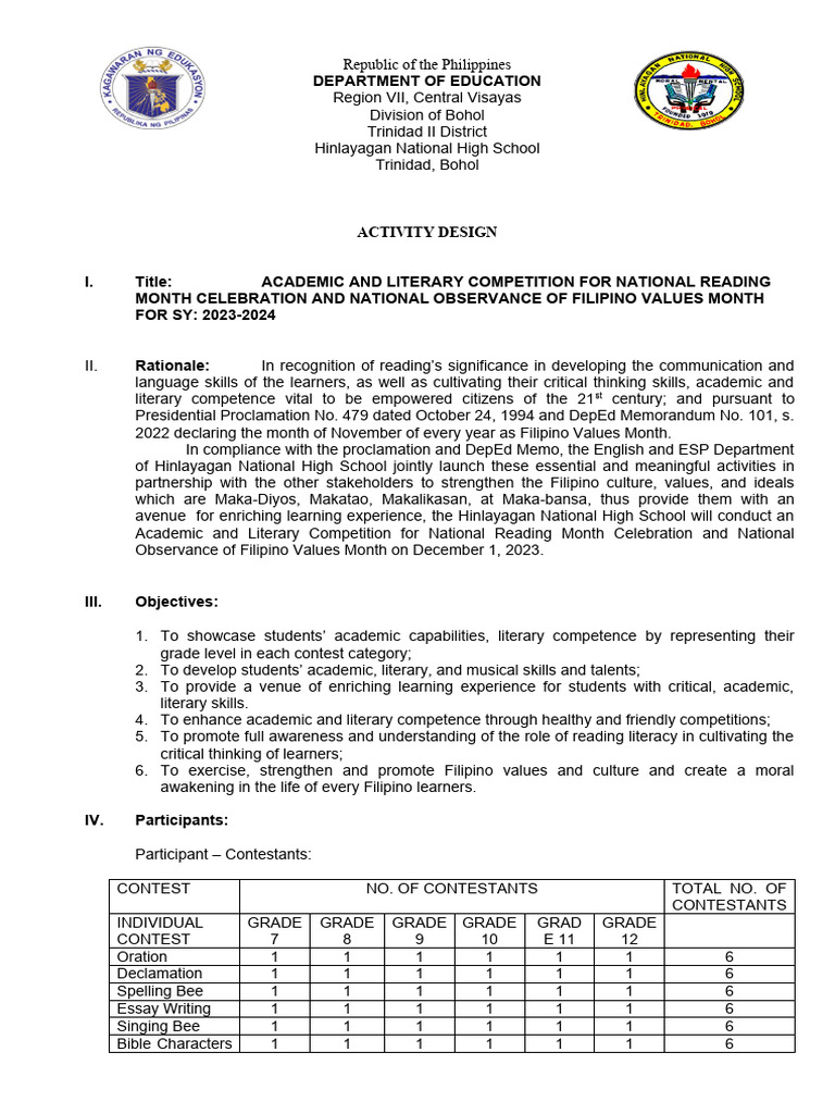 Activity Design | PDF | Learning | Behavior Modification