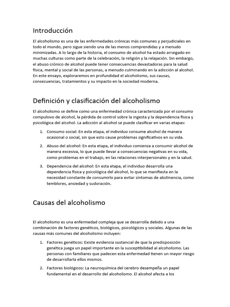 Introducción | PDF | Alcoholismo | La dependencia de sustancias