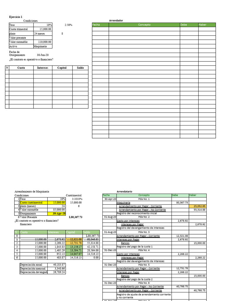 Formato 2 (Solución) | PDF | Depreciación | Interés