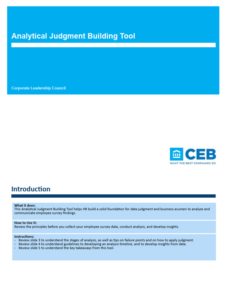 Analytical Judgment Tool for HR Insights | PDF | Analytics | Data