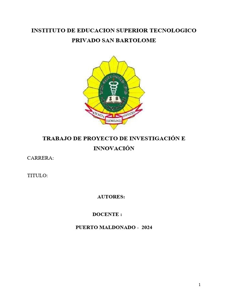 ESQUEMA PROYECTO 3RO | PDF