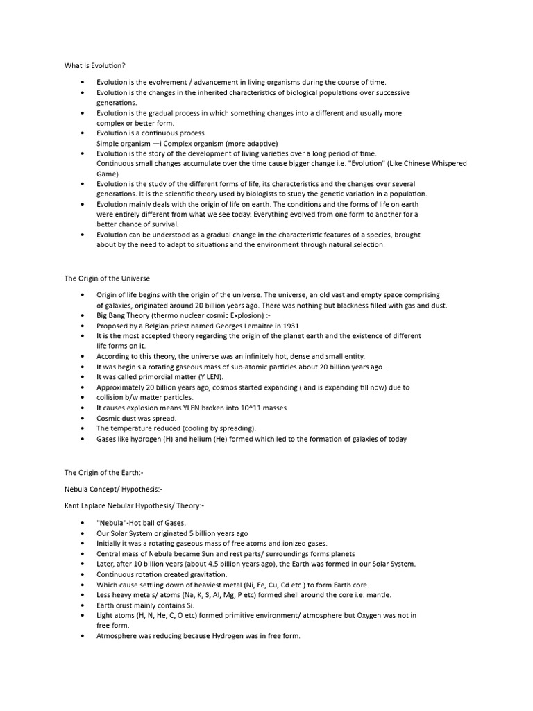 What Is Evolution | PDF | Evolution | Life