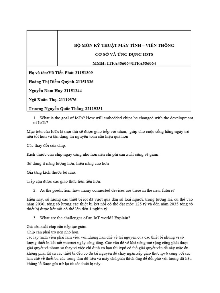 Cơ S Và NG D NG Iots | PDF