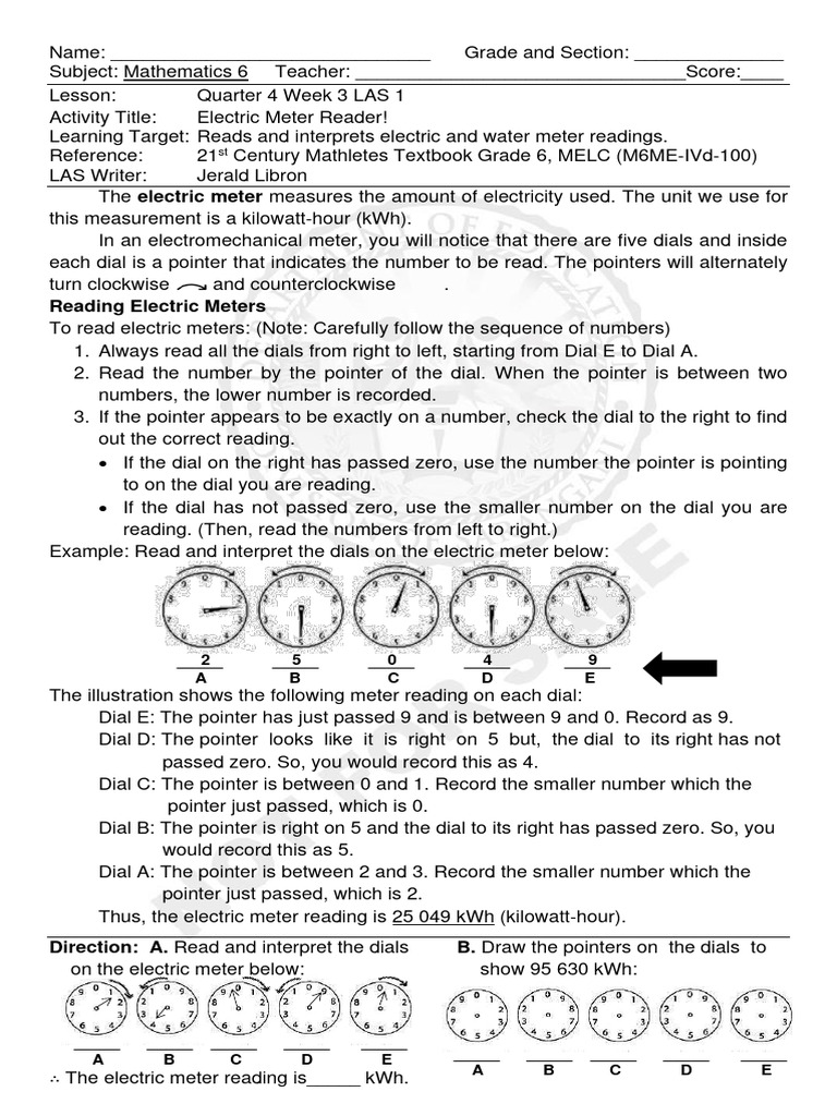 Math 6-Q4-Week 3-LAS1 Final | PDF | Electrical Engineering