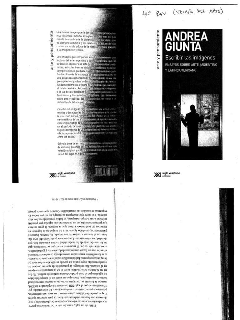 Escribir Las Imágenes Andrea Giunta | PDF