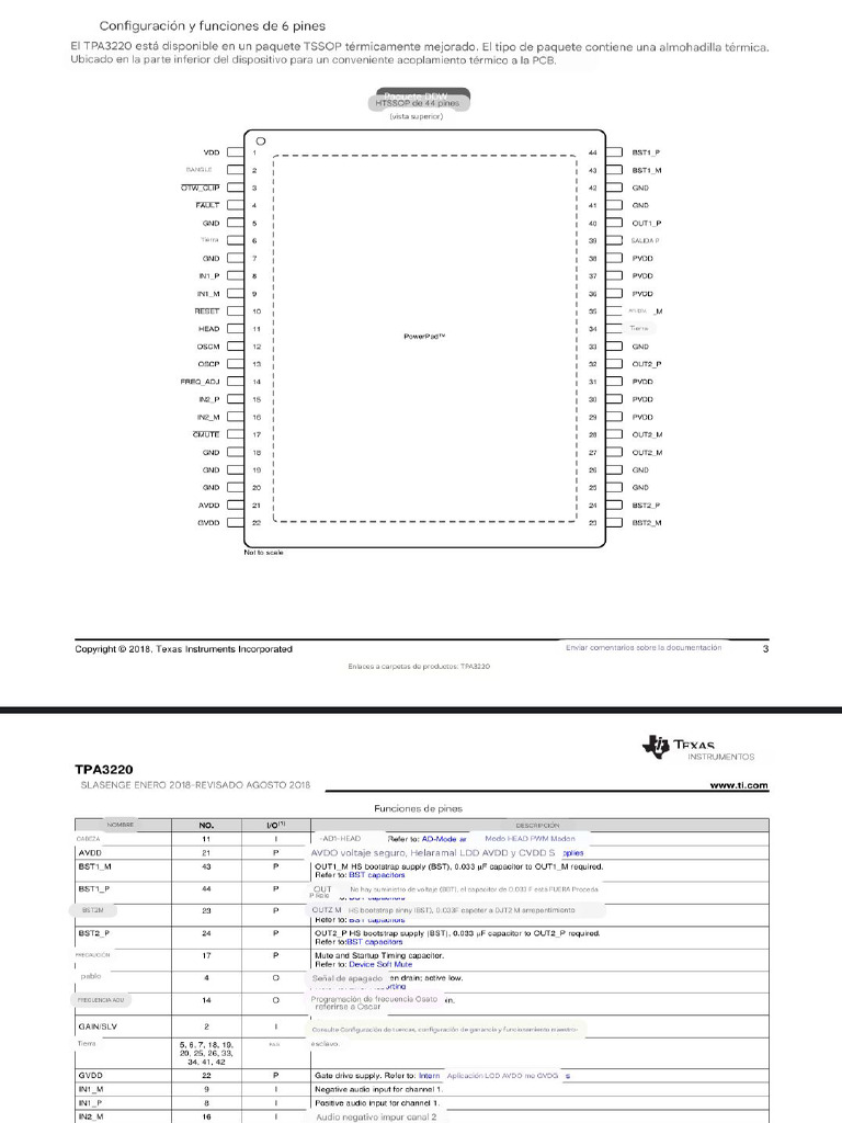 Tpa número de pin | PDF
