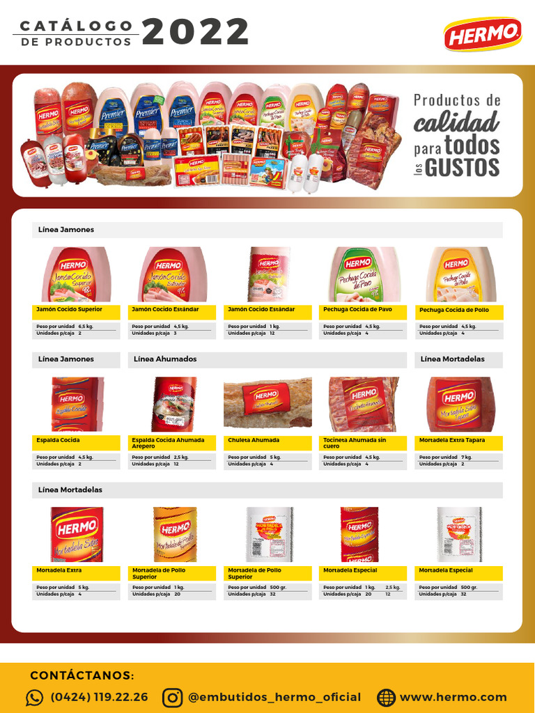 Catalogo Digital Embutidos Hermo 2022 | PDF | Platos con carne | Cocina ...