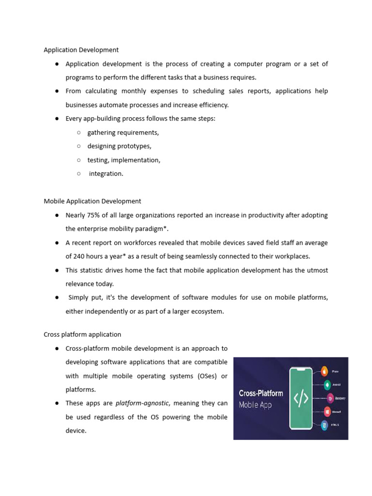 Application Development | PDF | Scrum (Software Development) | Cross Platform Software