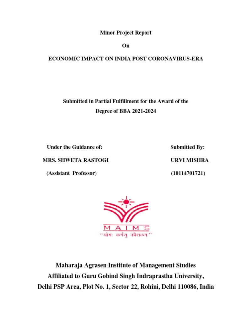 Minor Project 2 (1 | PDF | Microfinance | Recession