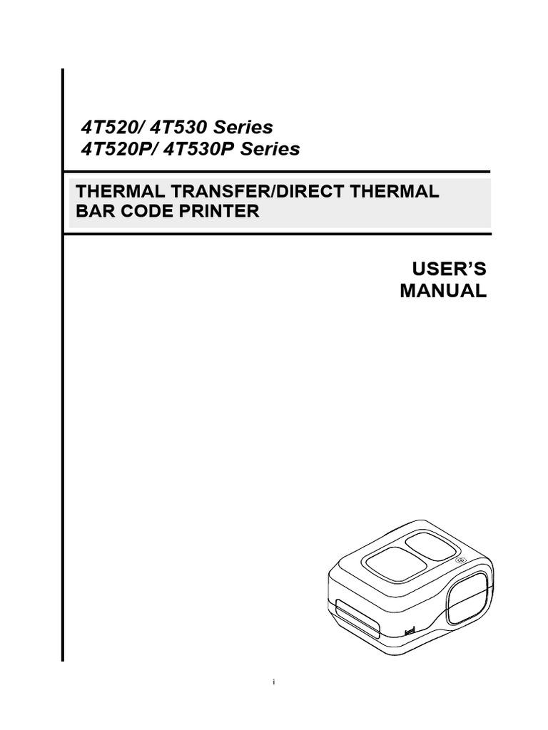 31-0880003-00 4T520 (P) User Manual EN | PDF | Printer (Computing) | Ac Power Plugs And Sockets