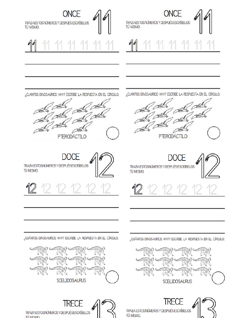 Numeros Del 11 Al 20 | PDF