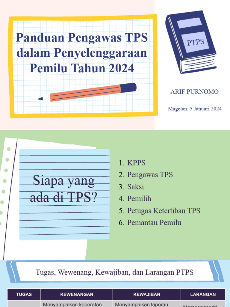 Contoh Materi Bimtek PTPS 5 Jan 2024 | PDF
