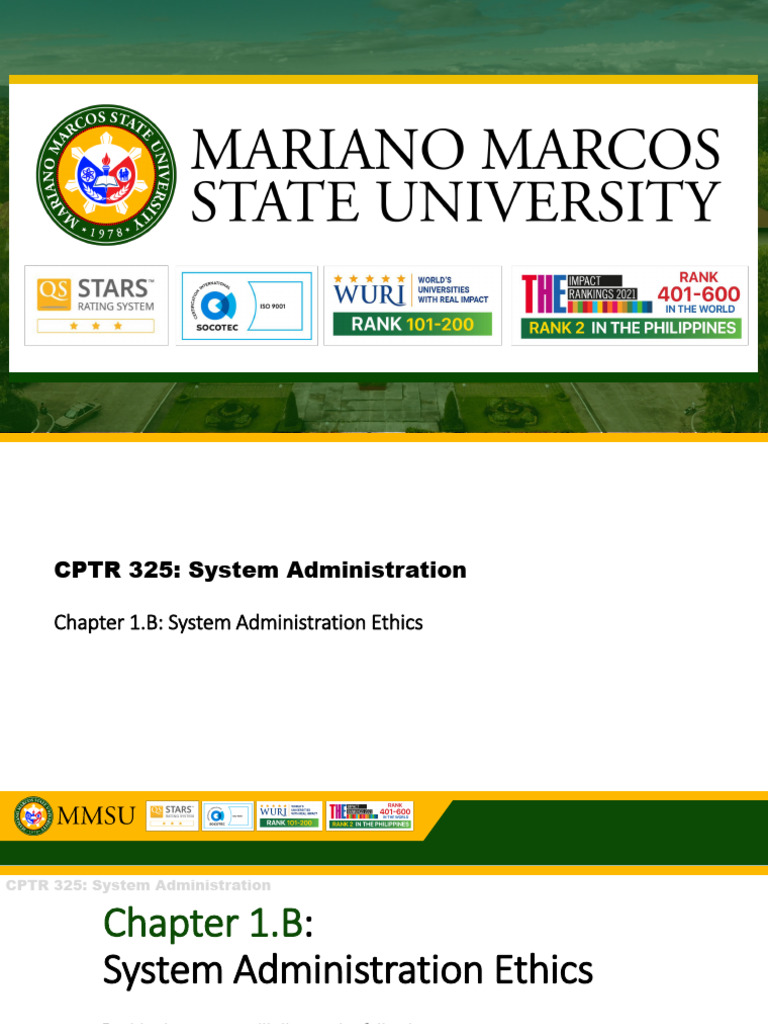 Chapter_1 System Admin Ethics | PDF | System Administrator | Computer File