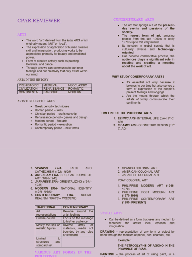 Cpar Reviewer | PDF | The Arts | Philippines