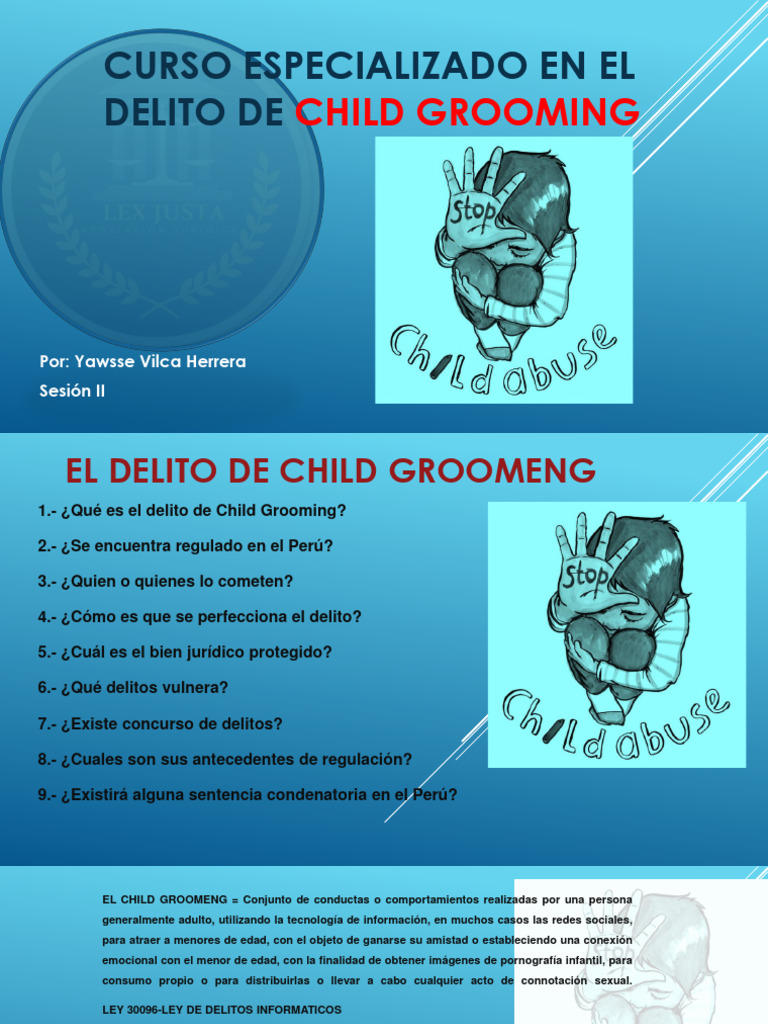 Curso Especializado en El Delito de Child Grooming Presentación PDF ...