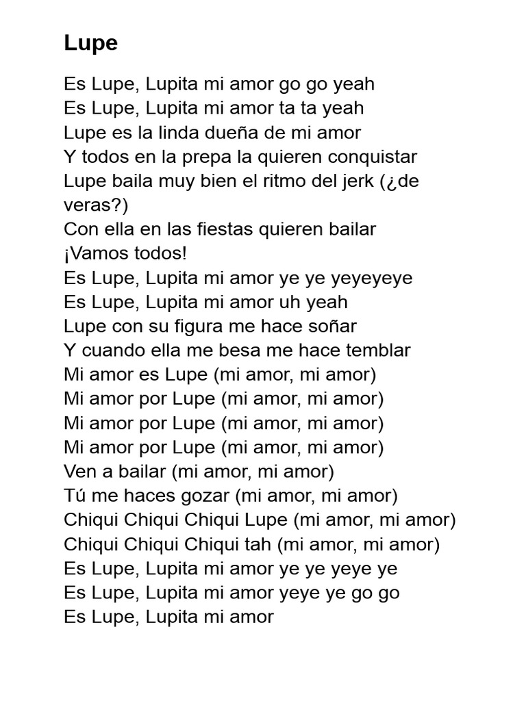 Lupe Letra | PDF
