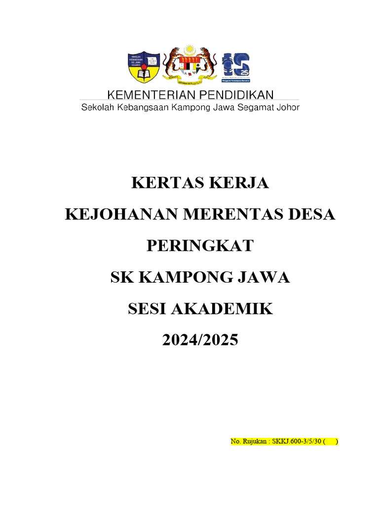 Kertas Kerja Merentas Desa SKKJ 2024 | PDF
